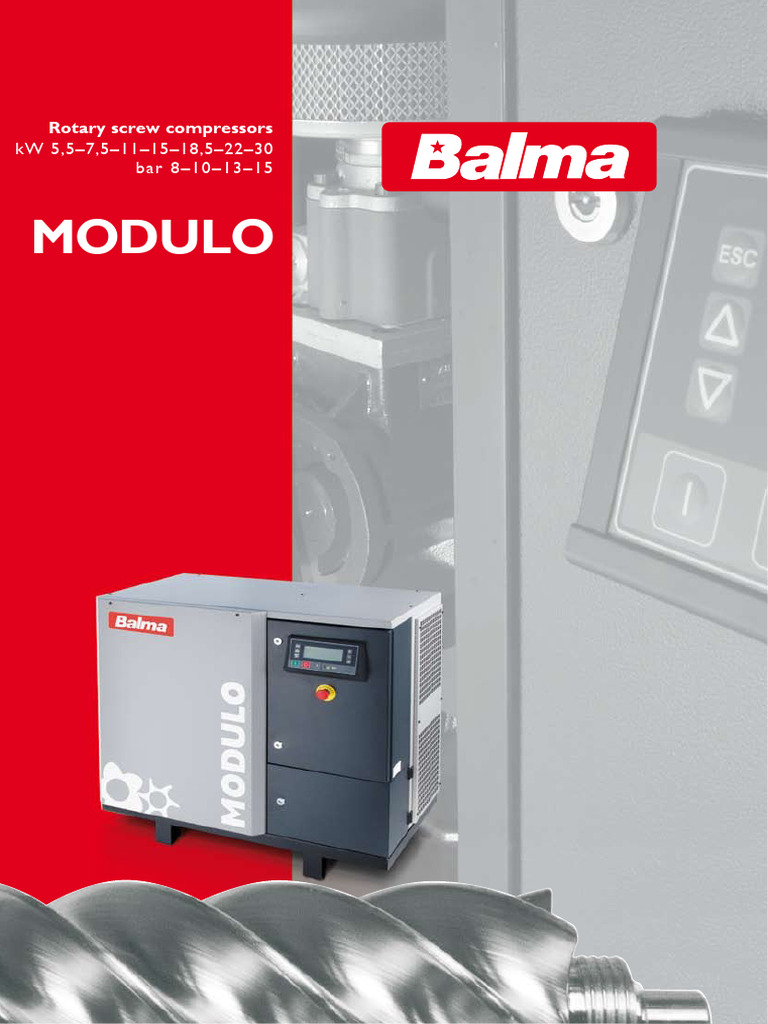 Rotary Screw Compressors KW 5,5 7,5 11 15 18,5 22 30 Bar 8 10 13 15 ...
