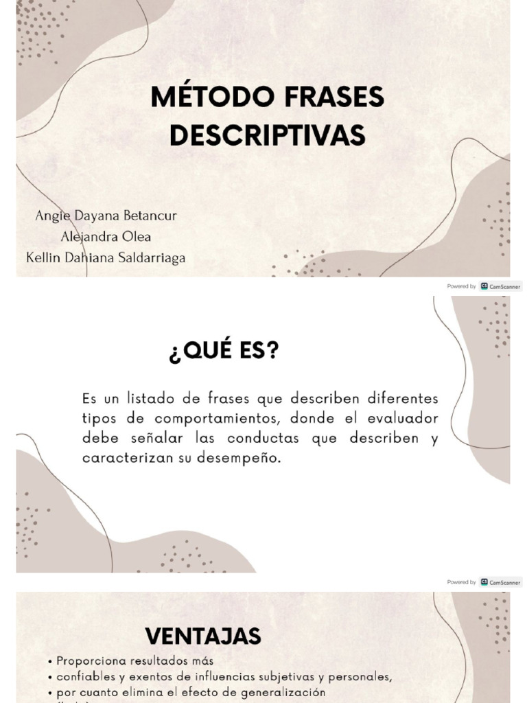 Método Frases Descriptivas | PDF