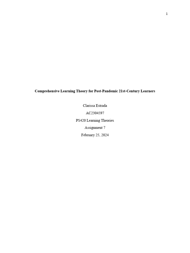 Estrada Clarissa PS420 Assignment7 | PDF | Constructivism (Philosophy ...