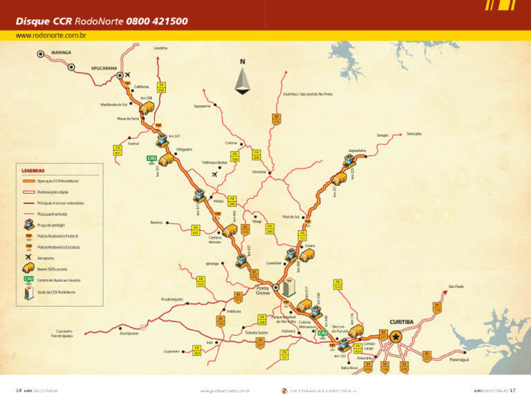 Mapa CCR RodoNorte 2014-2015 | PDF