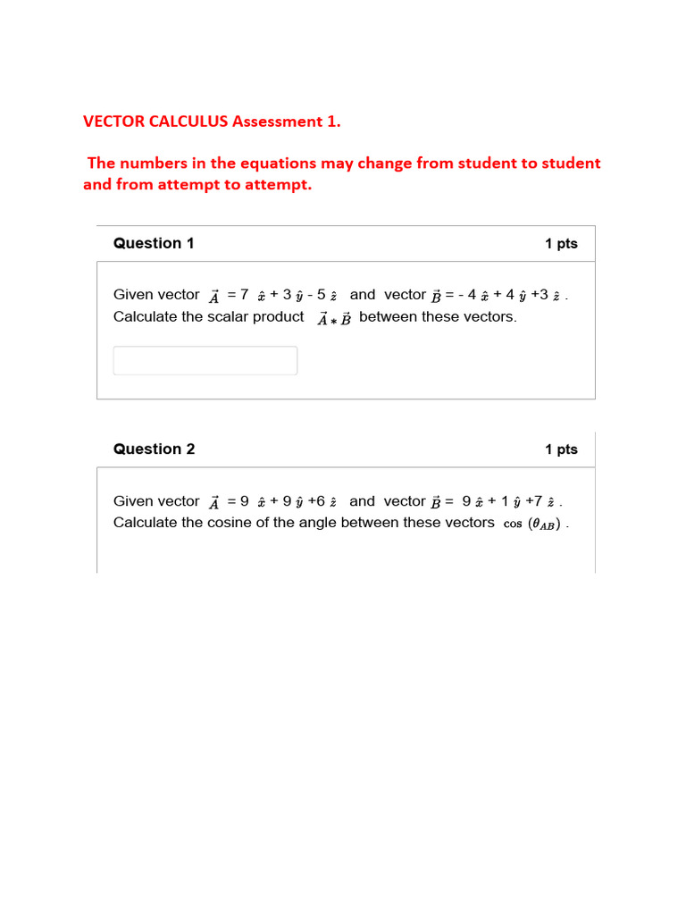 Assessment1 Vector Calculus-2 | PDF | Sphere | Area