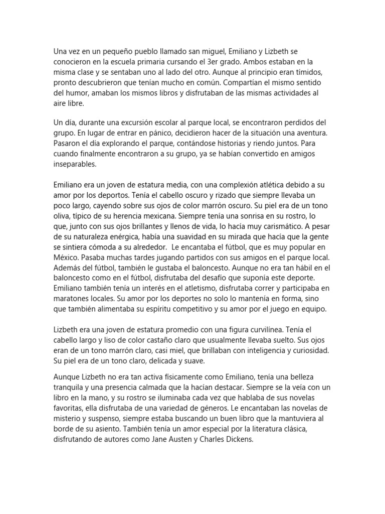 Emiliano y Lizbeth | PDF | Obesidad | Amor