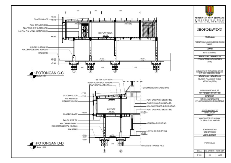 Potongan C-C: Shop Drawing | PDF