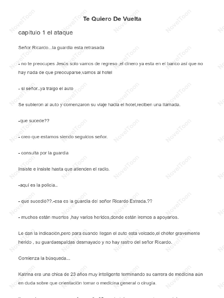 Te Quiero de Vuelta | PDF