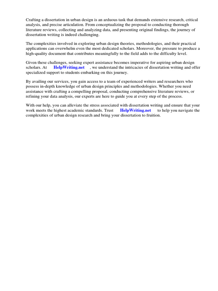 Urban Design Dissertation Proposal | Download Free PDF | Thesis ...