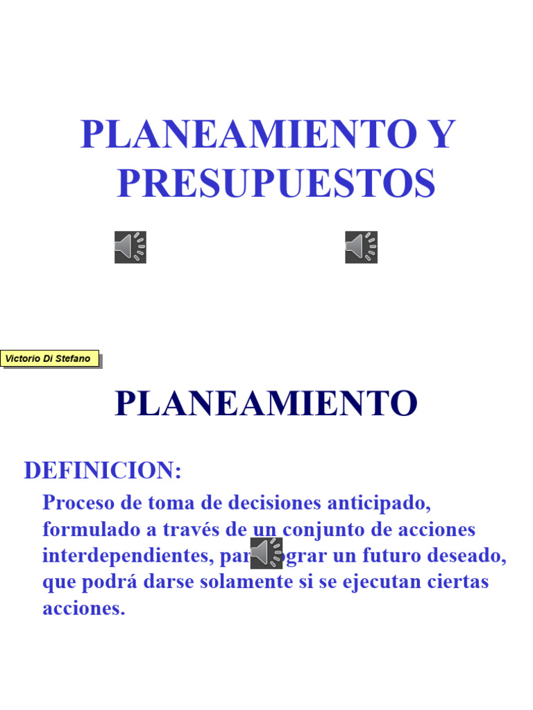 Plan y Presupuestos TEORIA | PDF | Presupuesto | Planificación