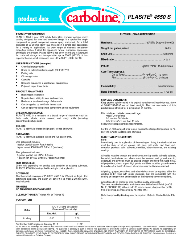 Plasite 4550S | Download Free PDF | Concrete | Welding