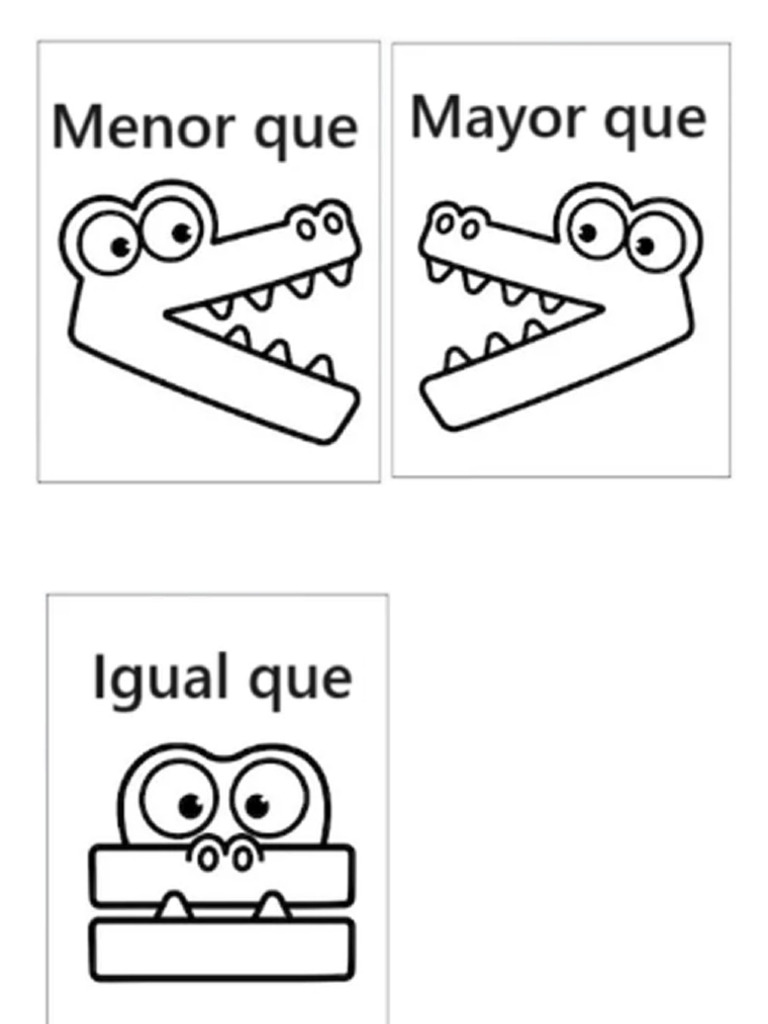 Cocodrilo Mayor Menor Que | PDF