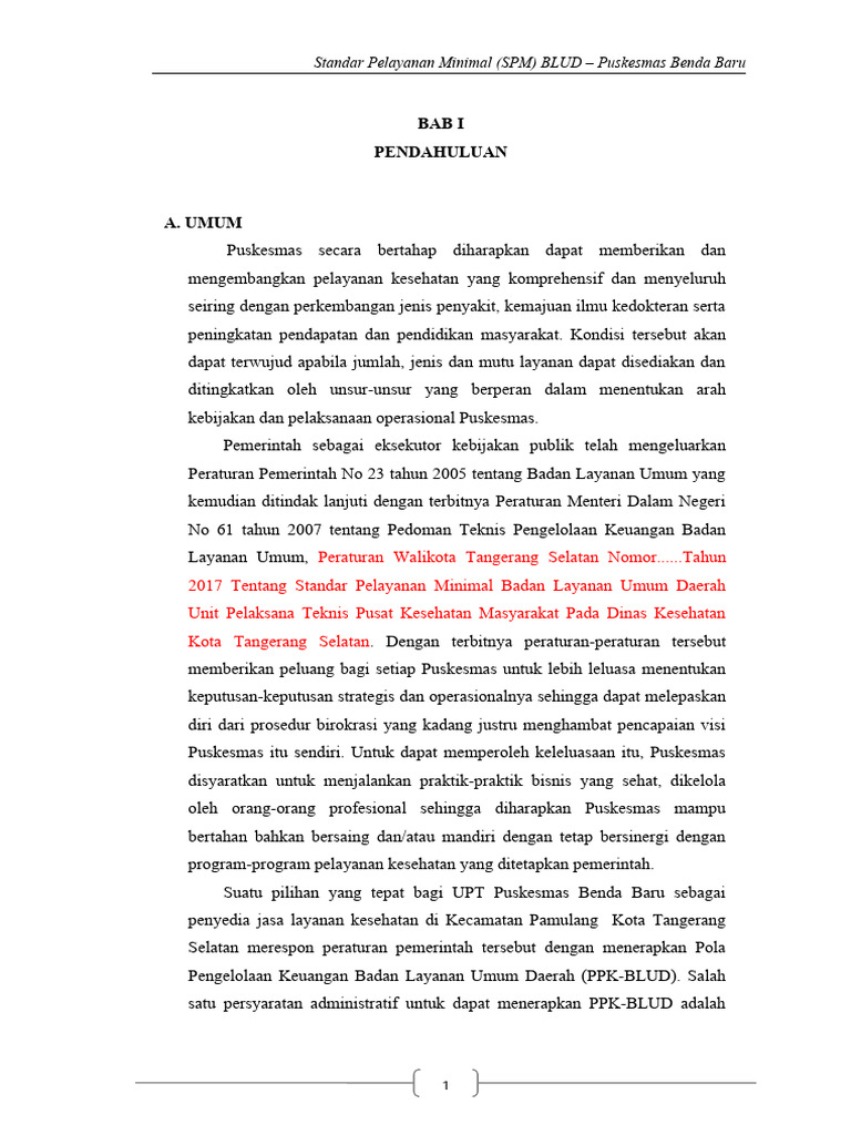 SPM BLUD - PUSKESMAS Benda Baru Okee | PDF