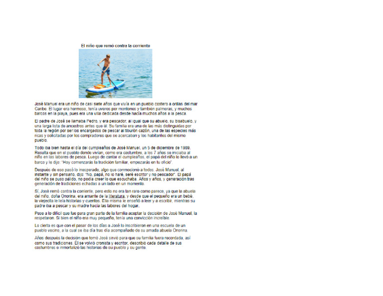 El niño que remó contra la corriente | PDF