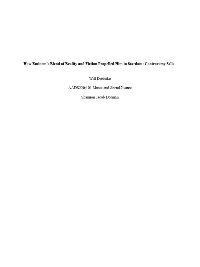Eminem: Controversy and Stardom | PDF | Hip Hop