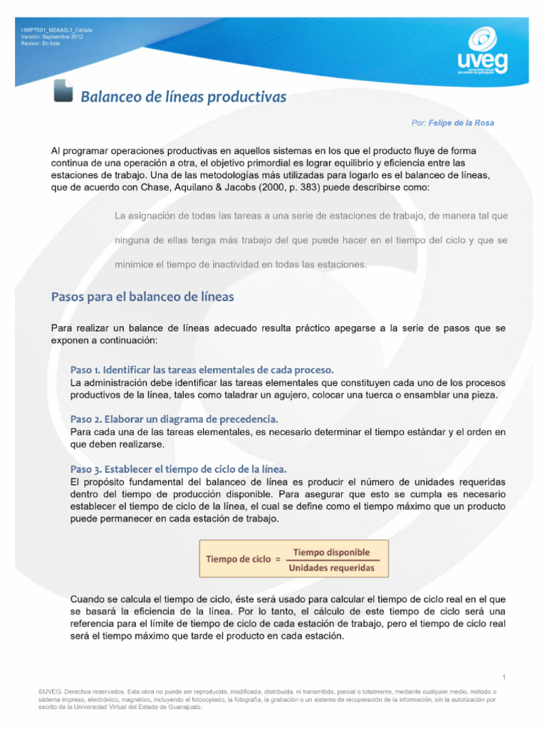 Balanceo de Lineas Productivas | PDF | Informática