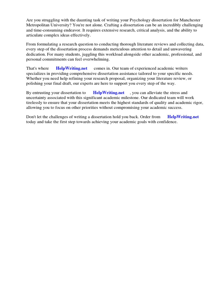 MMU Psychology Dissertation Support | PDF | Thesis | Advertising