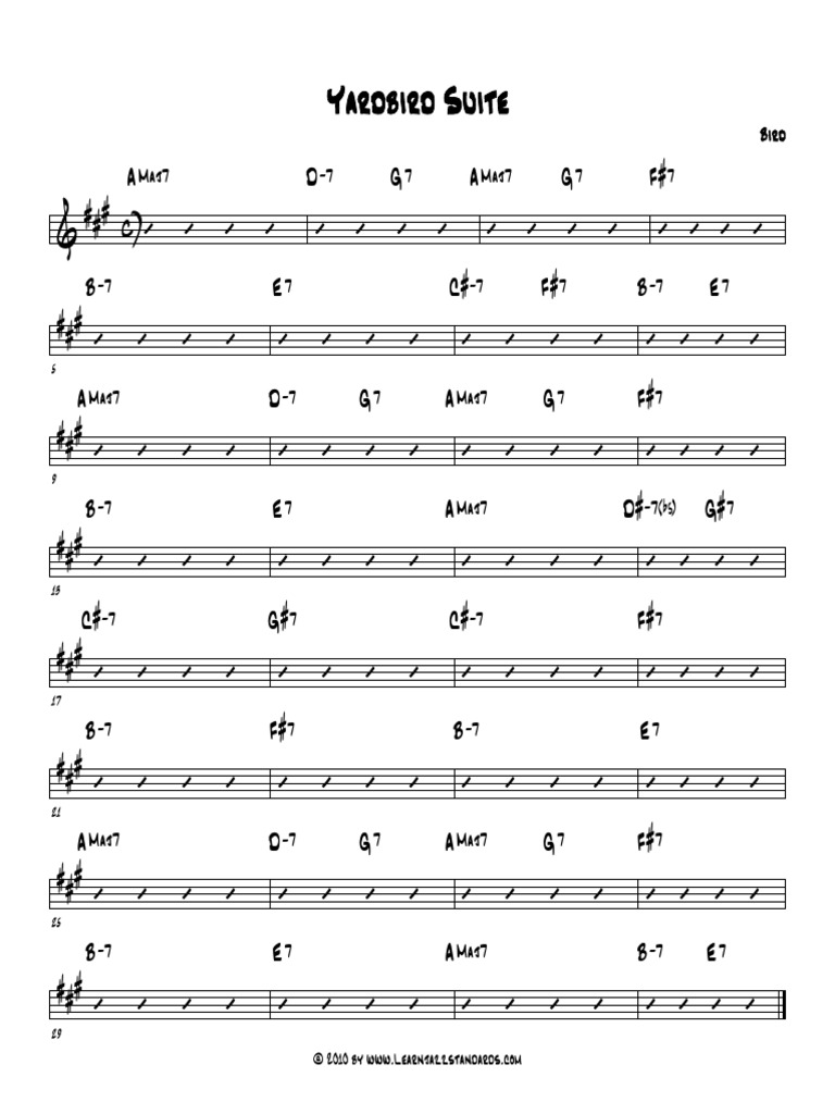 Yardbird Suite Eb Instruments Pdf