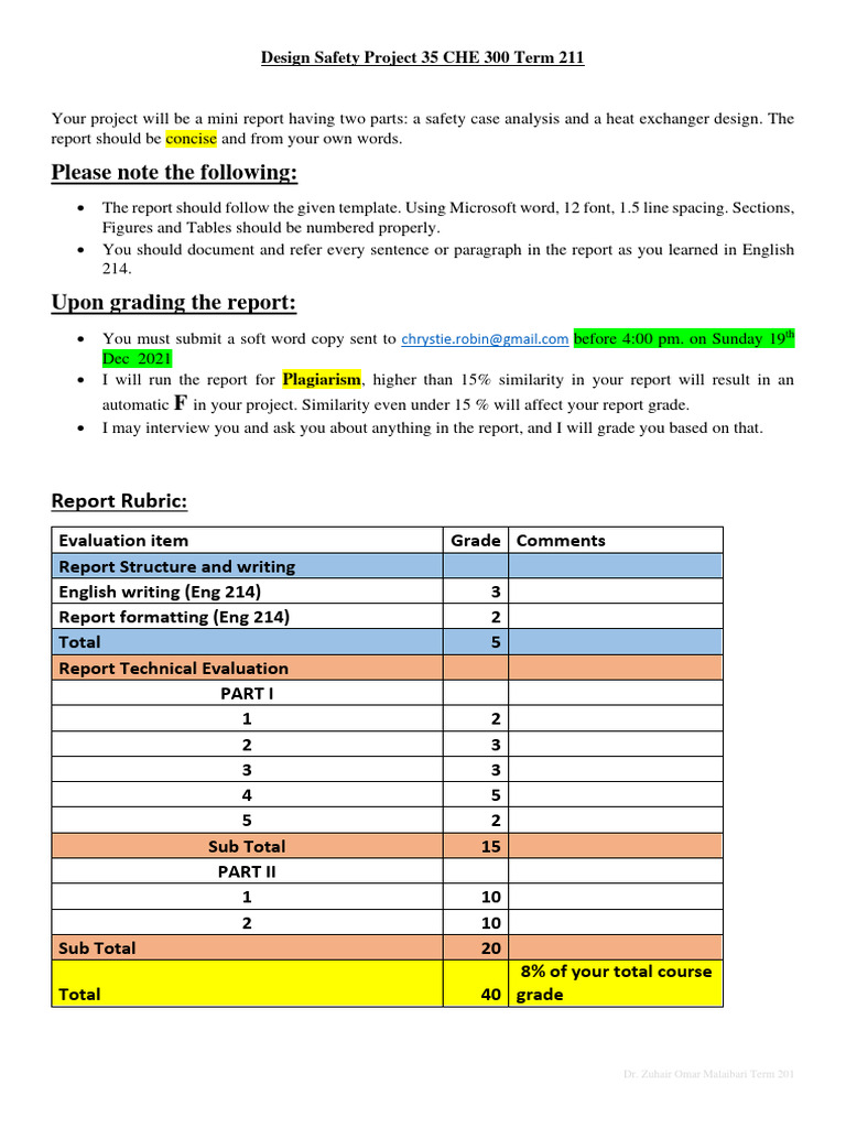 Proj 35 - Mini Project For CHE300 | PDF | Fluid Dynamics | Heat Transfer