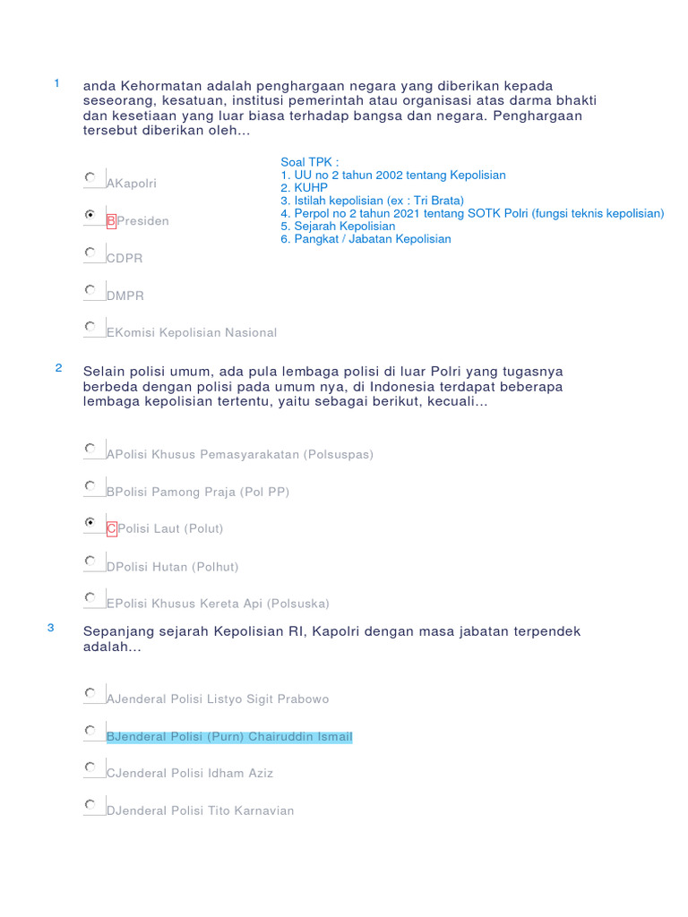 17.03.24 Pasca TPK Gabungan - Soal TPK | PDF