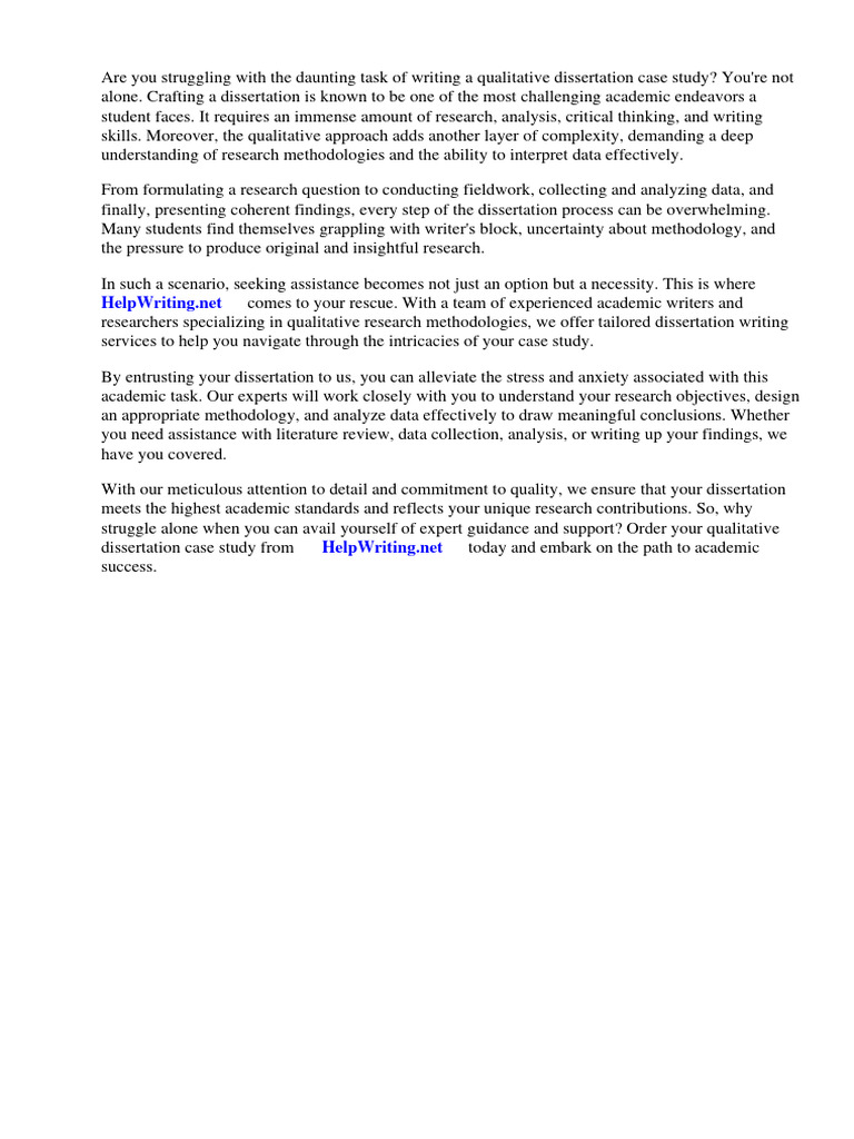 Qualitative Dissertation Case Study | Download Free PDF | Methodology ...