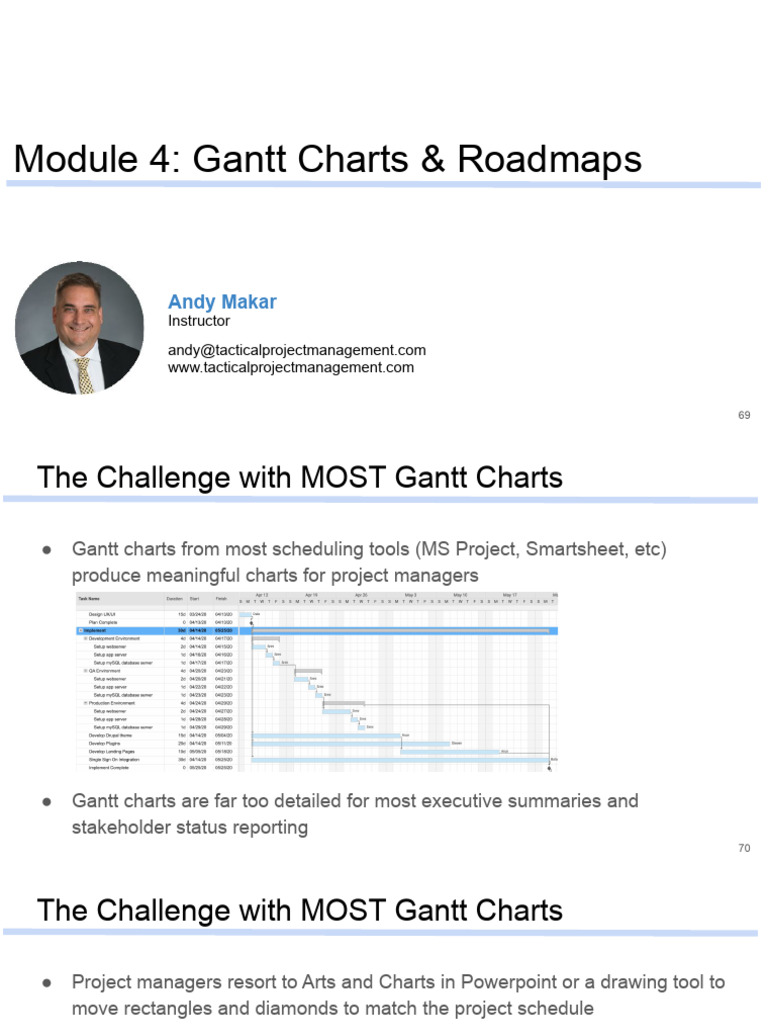 Module 4 Gantt Charts Roadmaps Slides | PDF | Computing | Software
