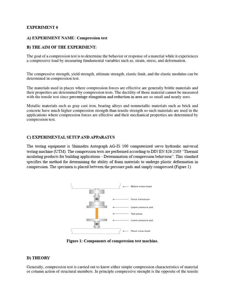 Deney 6 | PDF | Deformation (Engineering) | Strength Of Materials
