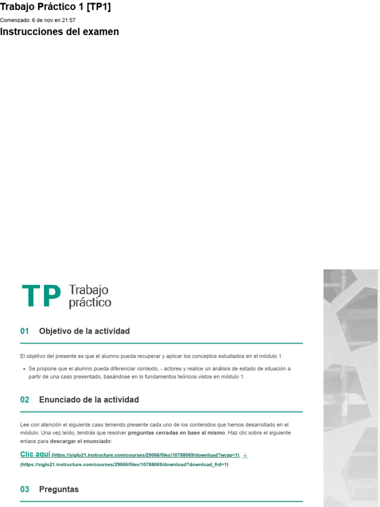 Examen - Trabajo Práctico 1 (TP1) 70% PROGRAMA DE ASISTENCIA INTEGRAL ...