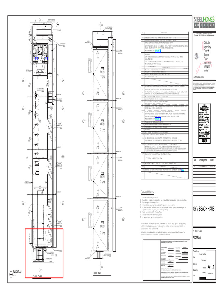 a1.1_ Floor Plan Rev.0 Markup | PDF | Civil Engineering | Structural ...