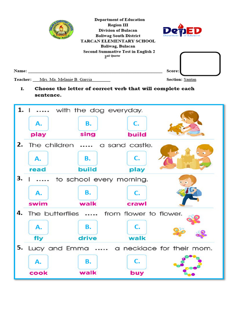 2nd Sum English 2nd Q | PDF