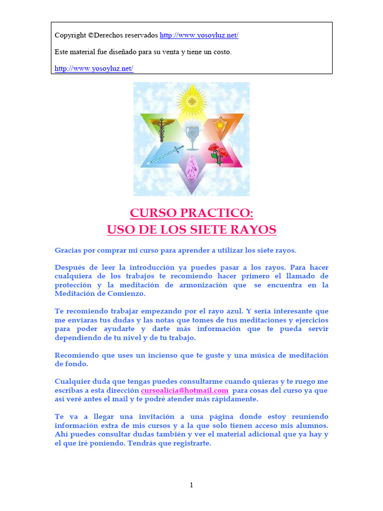 Curso Siete Rayos | PDF | Amor | Miguel (Arcángel)