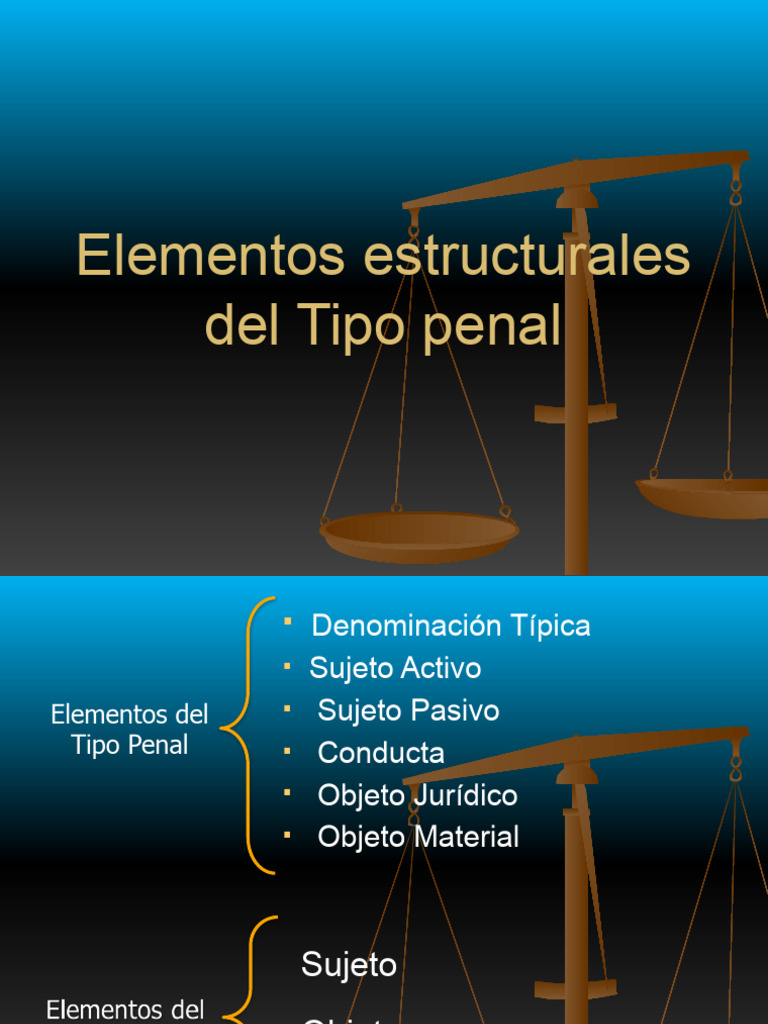 02 Elementos Estructurales Del Tipo Penal | PDF | Derecho penal | Crímenes