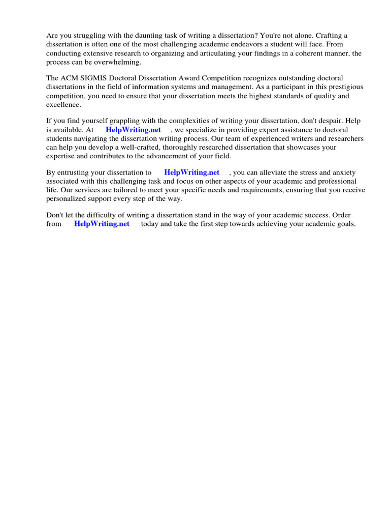 Acm Sigmis Doctoral Dissertation Award Competition | PDF | Artificial Intelligence ...