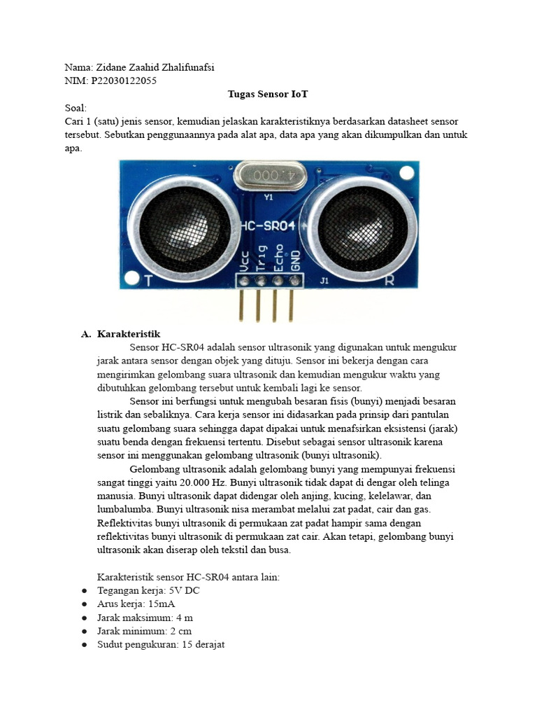 Tugas Sensor IoT | PDF | Sains & Matematika | Teknologi & Rekayasa