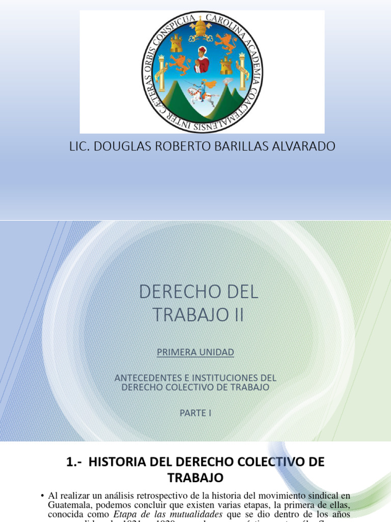DERECHO DEL TRABAJO II PARTE I | PDF | Sindicato | Derecho laboral