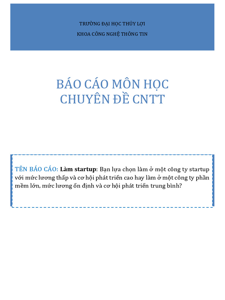 Chuyen de CNTT Tieuluan | PDF