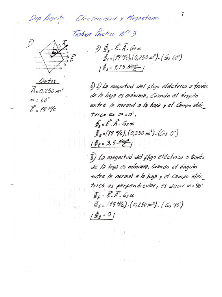 TP3 - Clase 3 Ley de Gauss - Electricidad | PDF