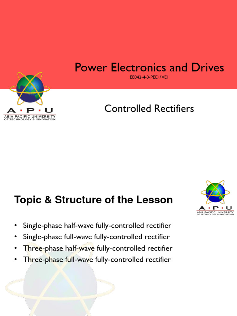 Controlled Rectifiers in Power Electronics | PDF | Rectifier | Diode