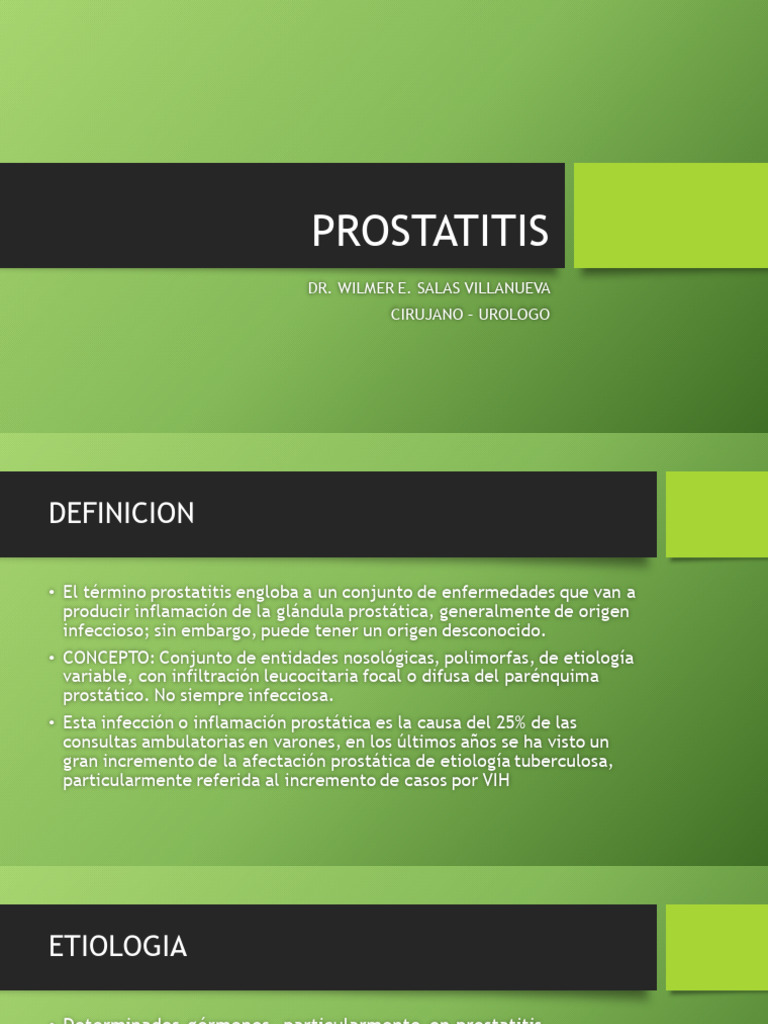 Clasificación y Tratamiento de Prostatitis | PDF | Medicina | Urología