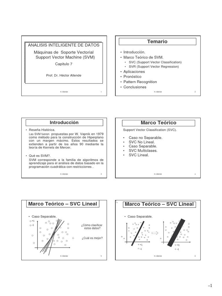 Análisis de Máquinas de Soporte Vectorial | PDF | Máquinas de vectores ...