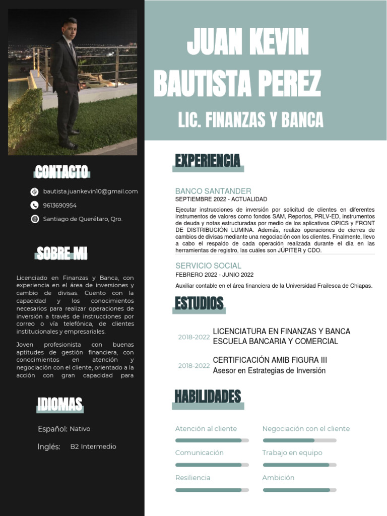 Juan Kevin-Cv | Descargar gratis PDF | Bancos | Business
