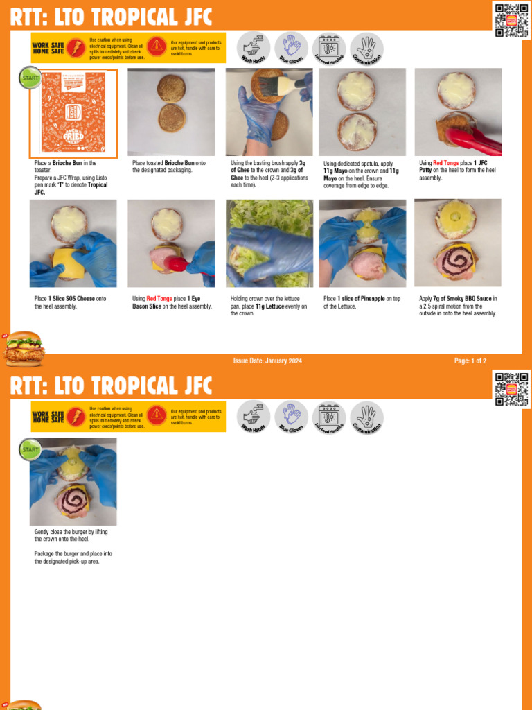 RTT LTO Tropical JFC January 2024 | Download Free PDF | Hamburgers | Foods