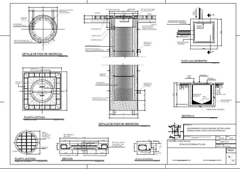 Detalle de Pozo de Absorción Pluvial | PDF | Construyendo tecnología ...