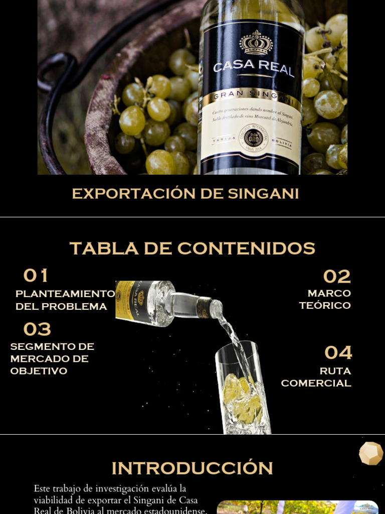 Viabilidad de Exportación del Singani Casa Real | PDF | Mercado ...