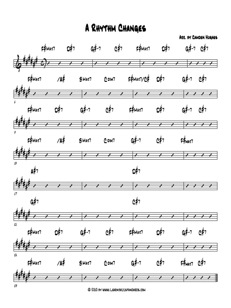 A Rhythm Changes Eb Instruments | PDF
