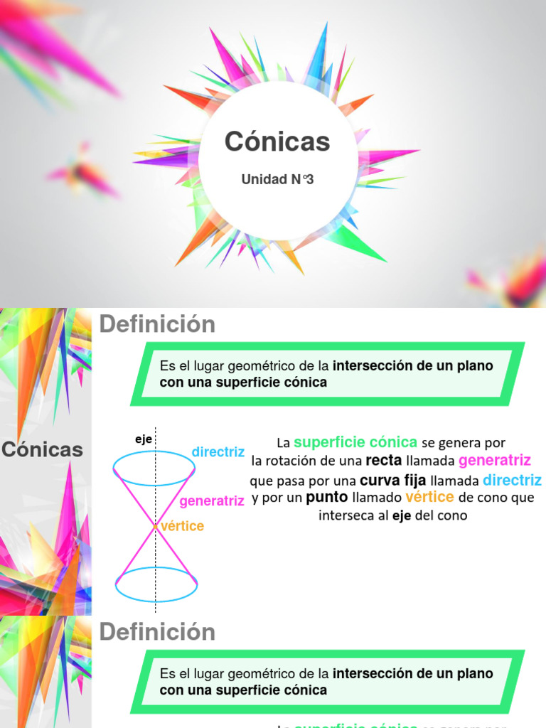 Definición y Tipos de Cónicas | PDF | Geometría euclidiana | Geometría