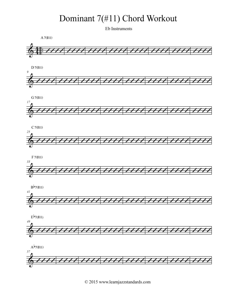 Dominant 711 Chord Workout Eb Instruments | PDF