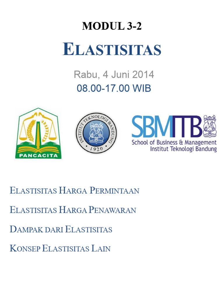 MODUL 3-2 - Elastisitas | PDF