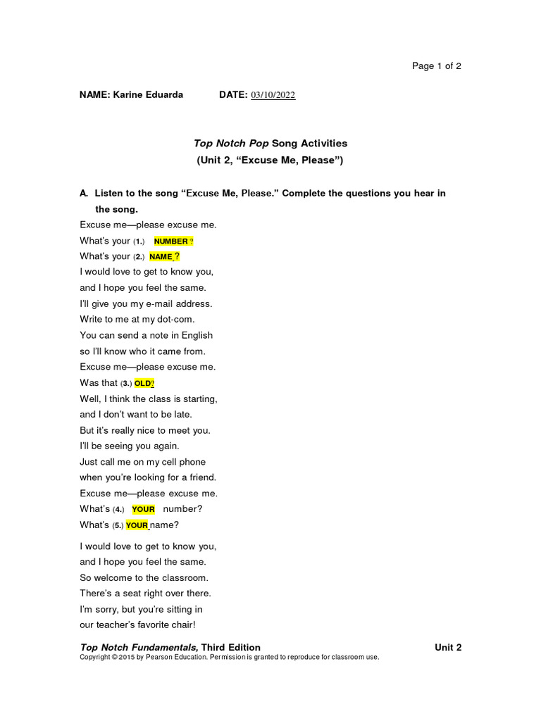UNIT-02-Excuse-Me-Please (KARINE EDUARDA) | PDF