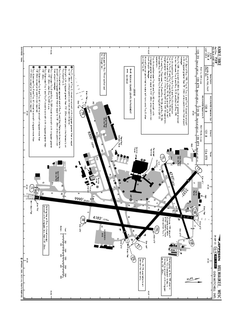 Kmke Airport Diagram | Download Free PDF | Runway | Aircraft