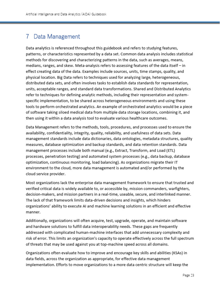 ATARC AIDA Guidebook - FINAL 5c | PDF | Data | Artificial Intelligence