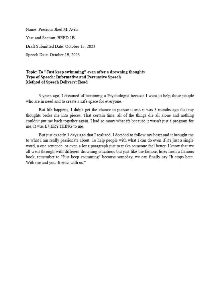 Purcom Speech | PDF | Psychology | Social Psychology