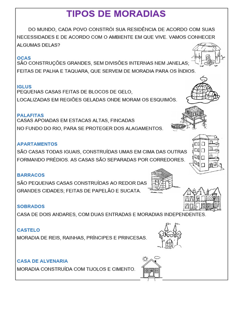 Tipos de Moradias | PDF