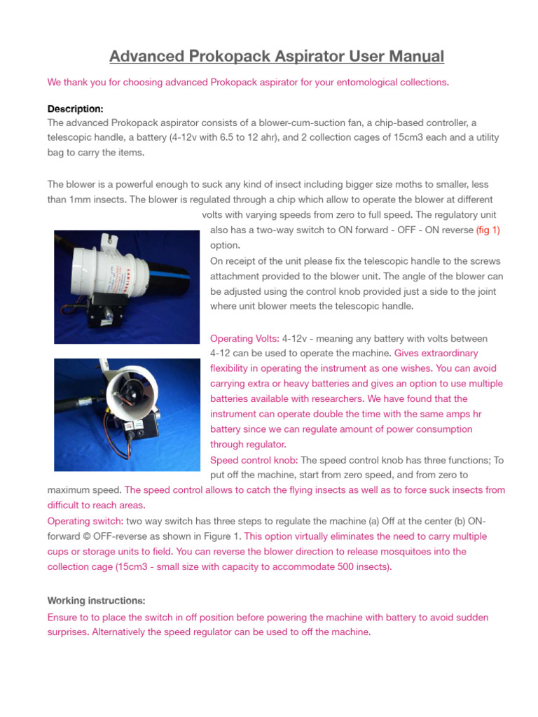 Prokopack Aspirator User Manual | PDF | Electrical Engineering ...